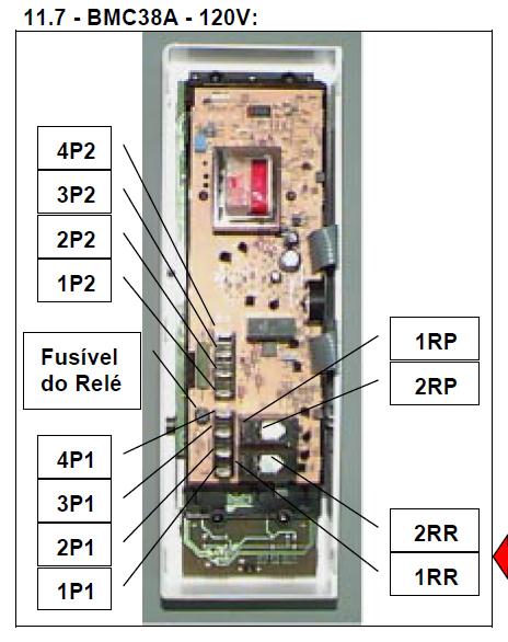 Esquema Elétrico: BRASTEMP BMC38A Fornos de Microondas