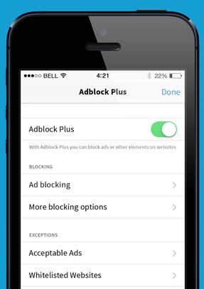 How to block Ad's on Apple iPhone and iPad
