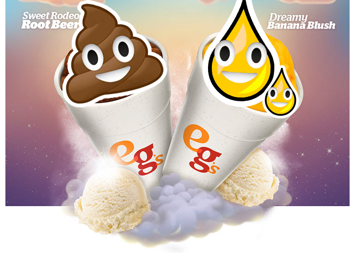 eegees love: Root Beer & Banana Blush are February's Flavors