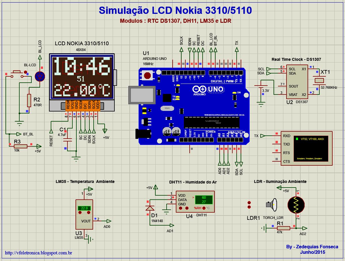 Vf Arduino Simulação No Proteus 81 Do Arduino Uno Com Diplay De Lcd