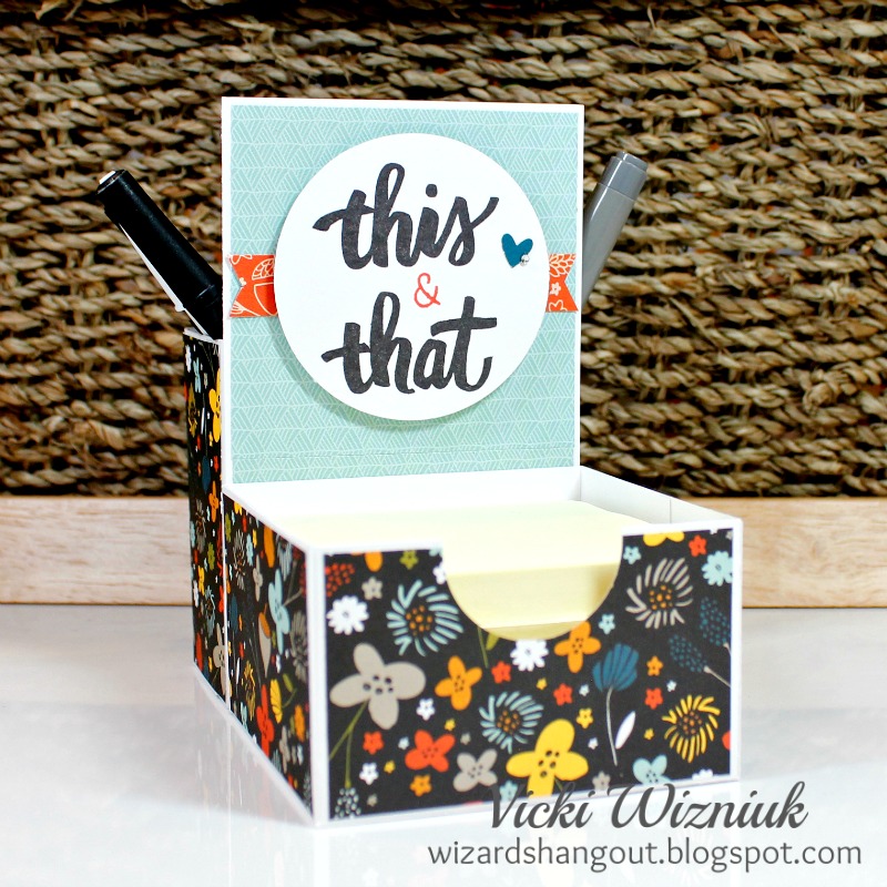 Wizard's Hangout: This & That Post It Note and Pen Holder