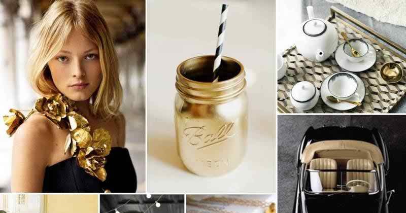 {Glitz + Glam}: A Palette of Gold, Black + White | The Perfect Palette