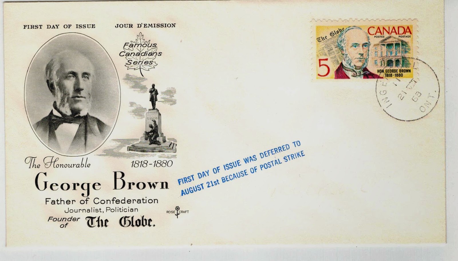 Postal History Corner: 1968 George Brown