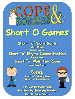 Life with Mrs. L: Cops and Robbers Short Vowel O Packet