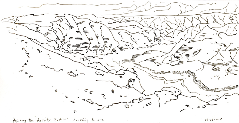 Sketch Pistols Bay Area: Drawing in Death Valley.