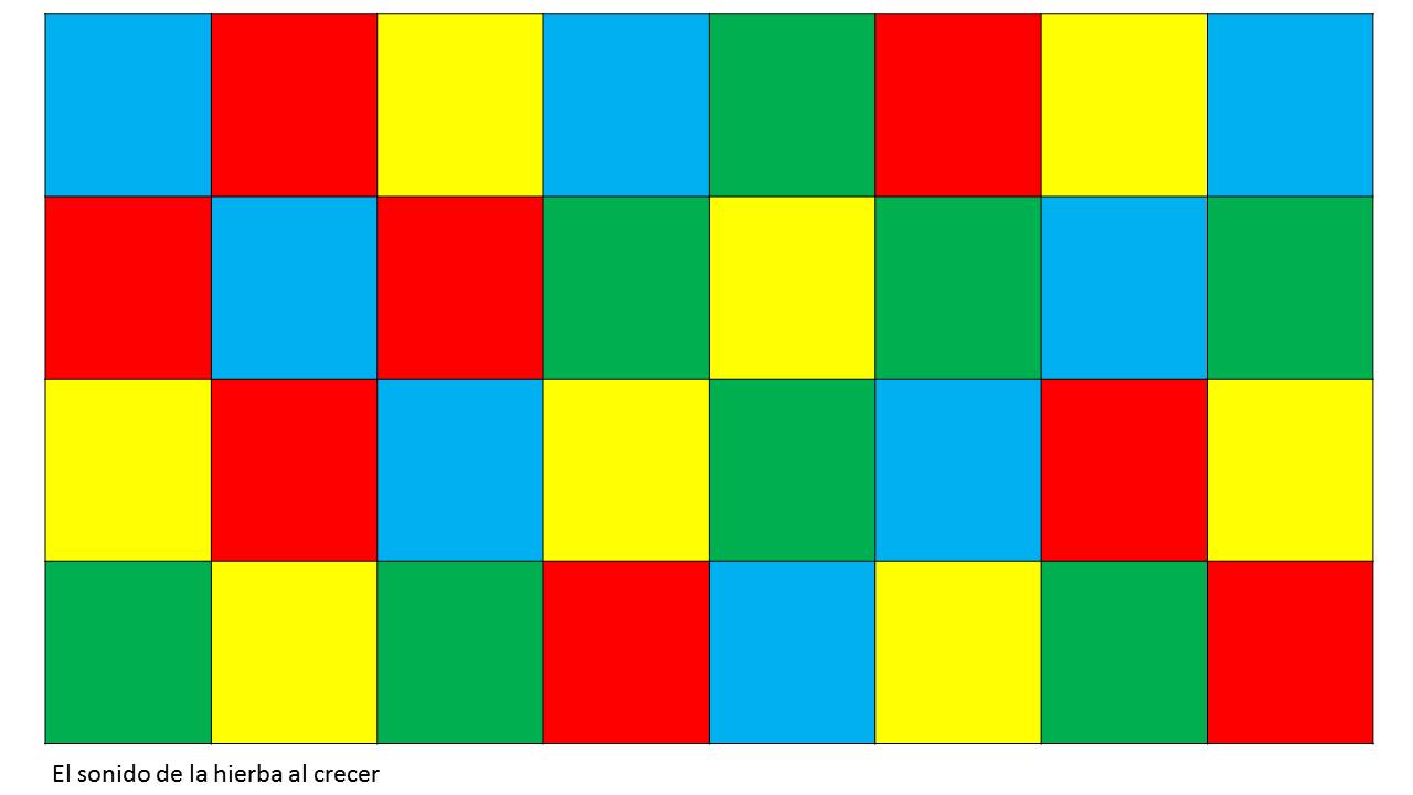 El sonido de la hierba al crecer: Cuadritos coloridos: Imitación de modelos