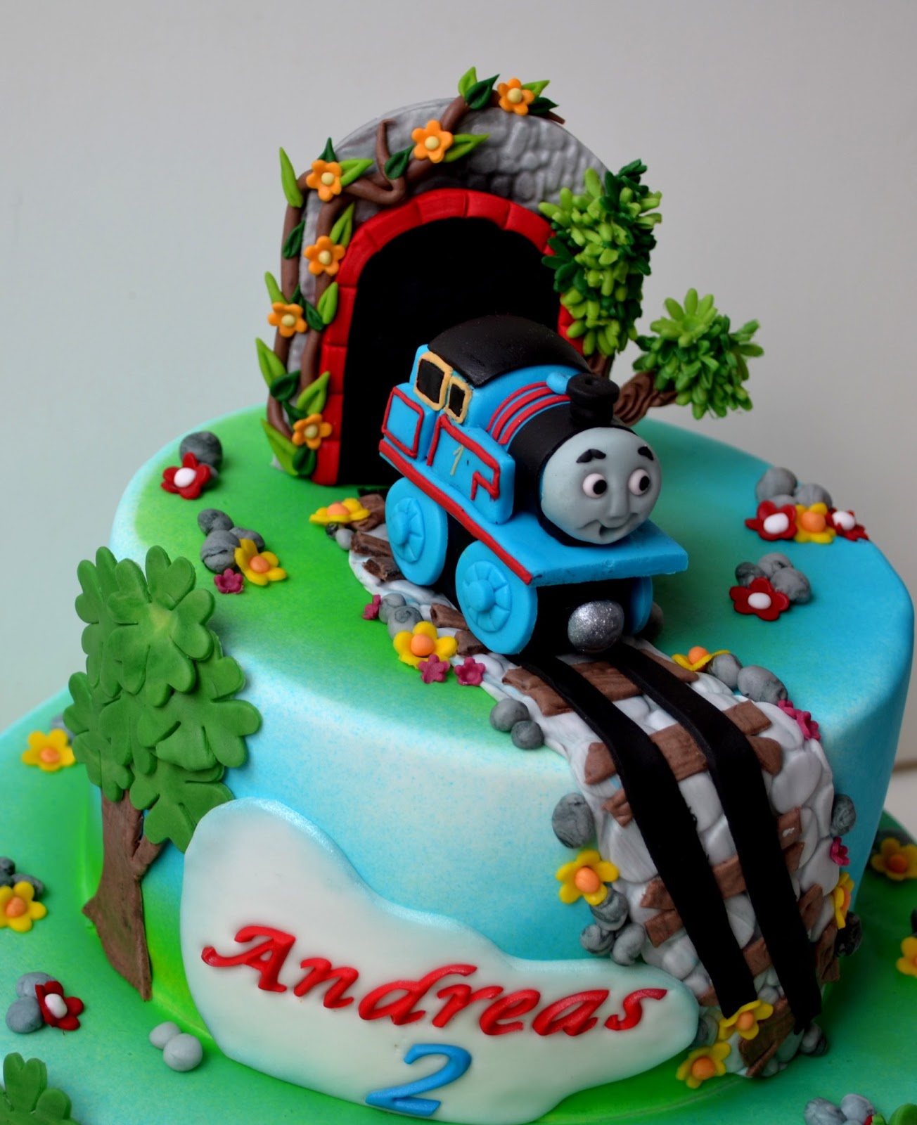 CARMEN'S ART CAKES -Bucuresti: Tort cu TRENULETUL THOMAS, pentru Andreas