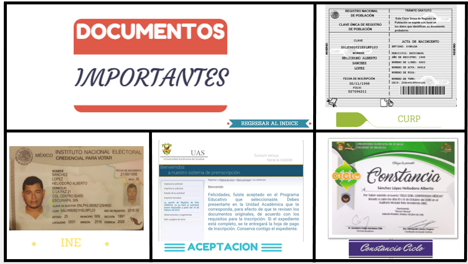 PORTAFOLIO DE EVIDENCIAS: DOCUMENTOS IMPORTANTES