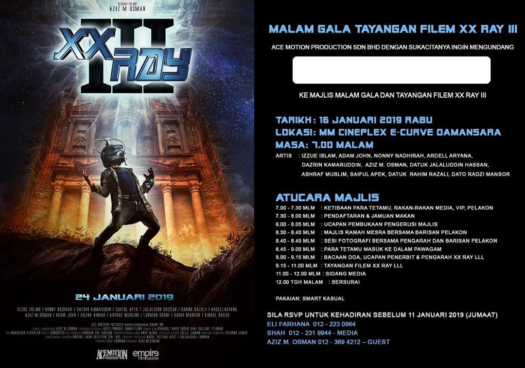 Sekitar Malam Gala Tayangan Filem XX Ray 3