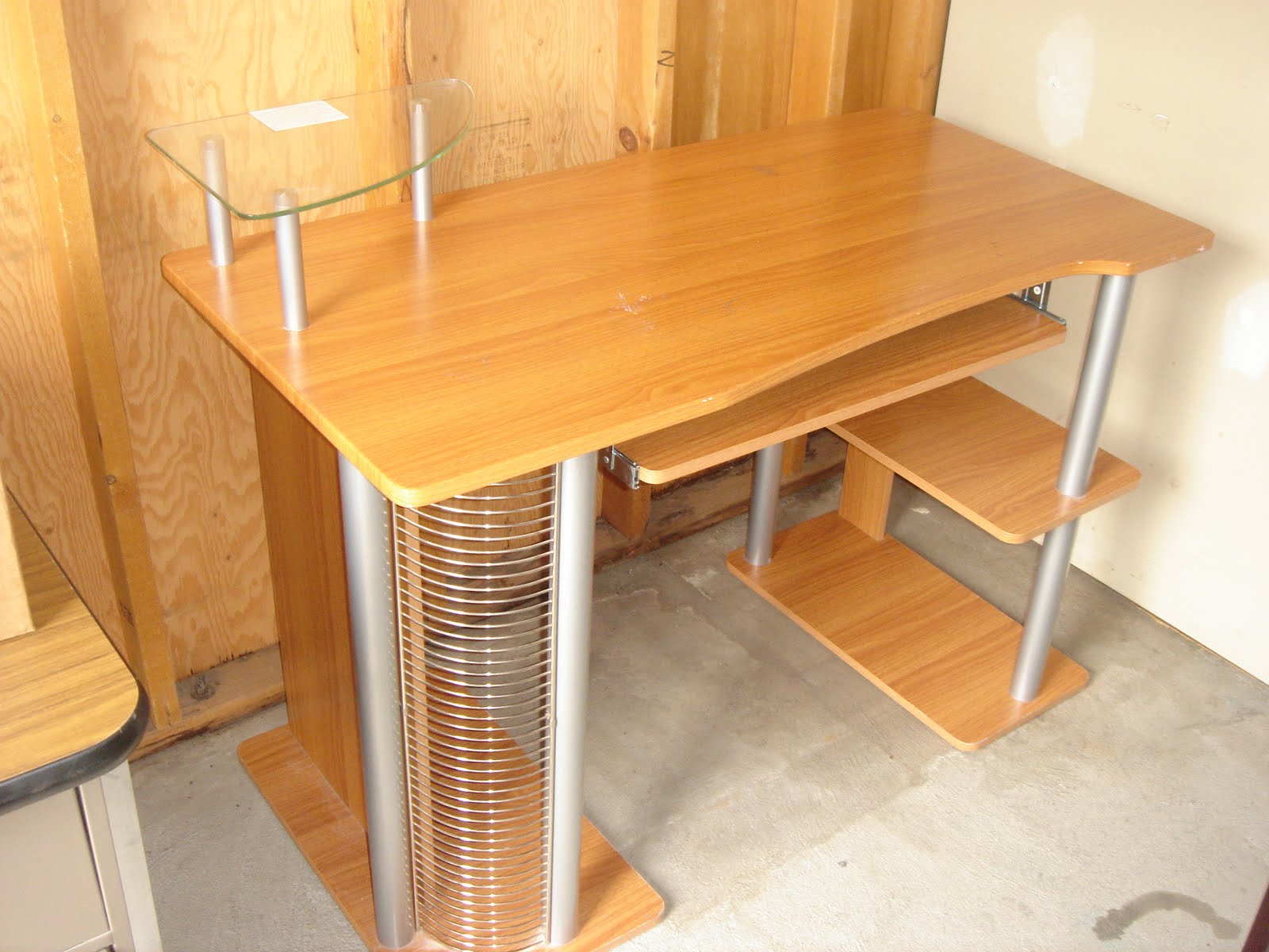 Online Yard Sale!: Computer Desk CD Holder & Glass Station $35, Metal ...