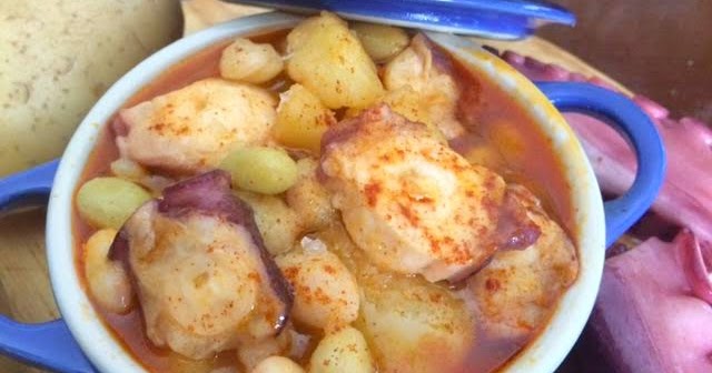 POCHAS CON PULPO Y PATATAS