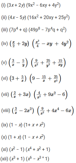 R.D. Sharma Solutions Class 9th: Ch 4 Algebraic Identities Exercise 4.4