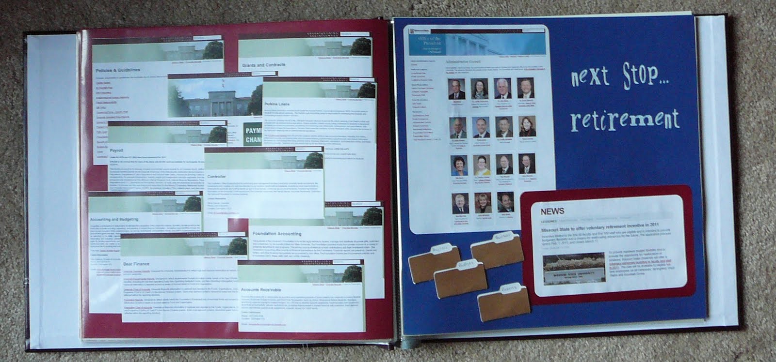 Krystena's Krafts: Retirement Scrapbook