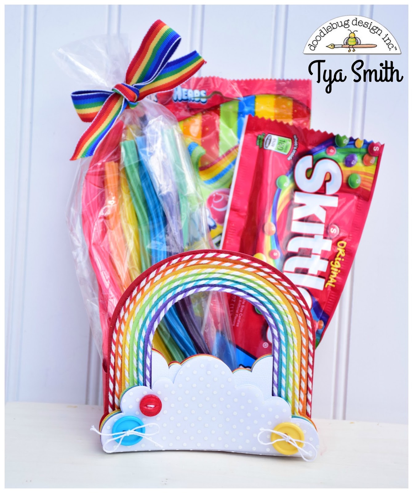 Doodlebug Design Inc Blog: Chunky Twine Challenge: Rainbow Gift Set by Tya