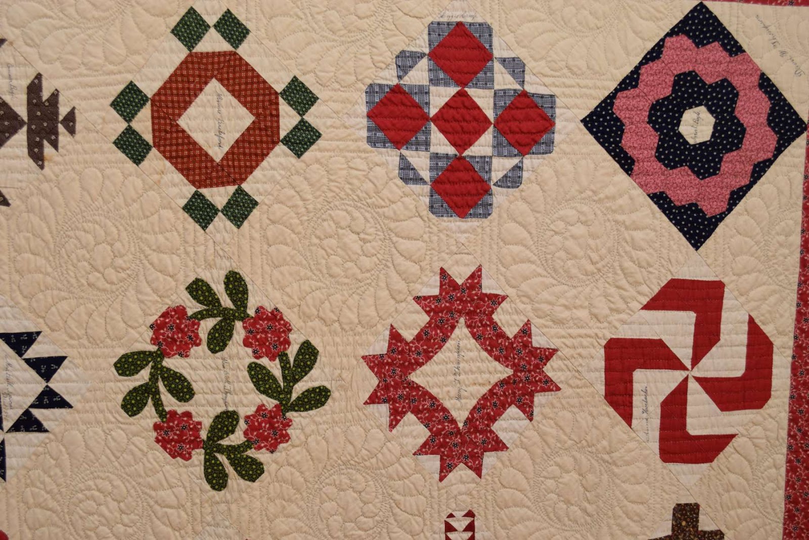 Quilts-Vintage and Antique: Antique Sampler Quilt