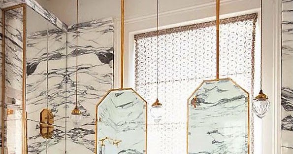 The Well-Appointed Catwalk: 14 Glam Marble and Brass Interiors