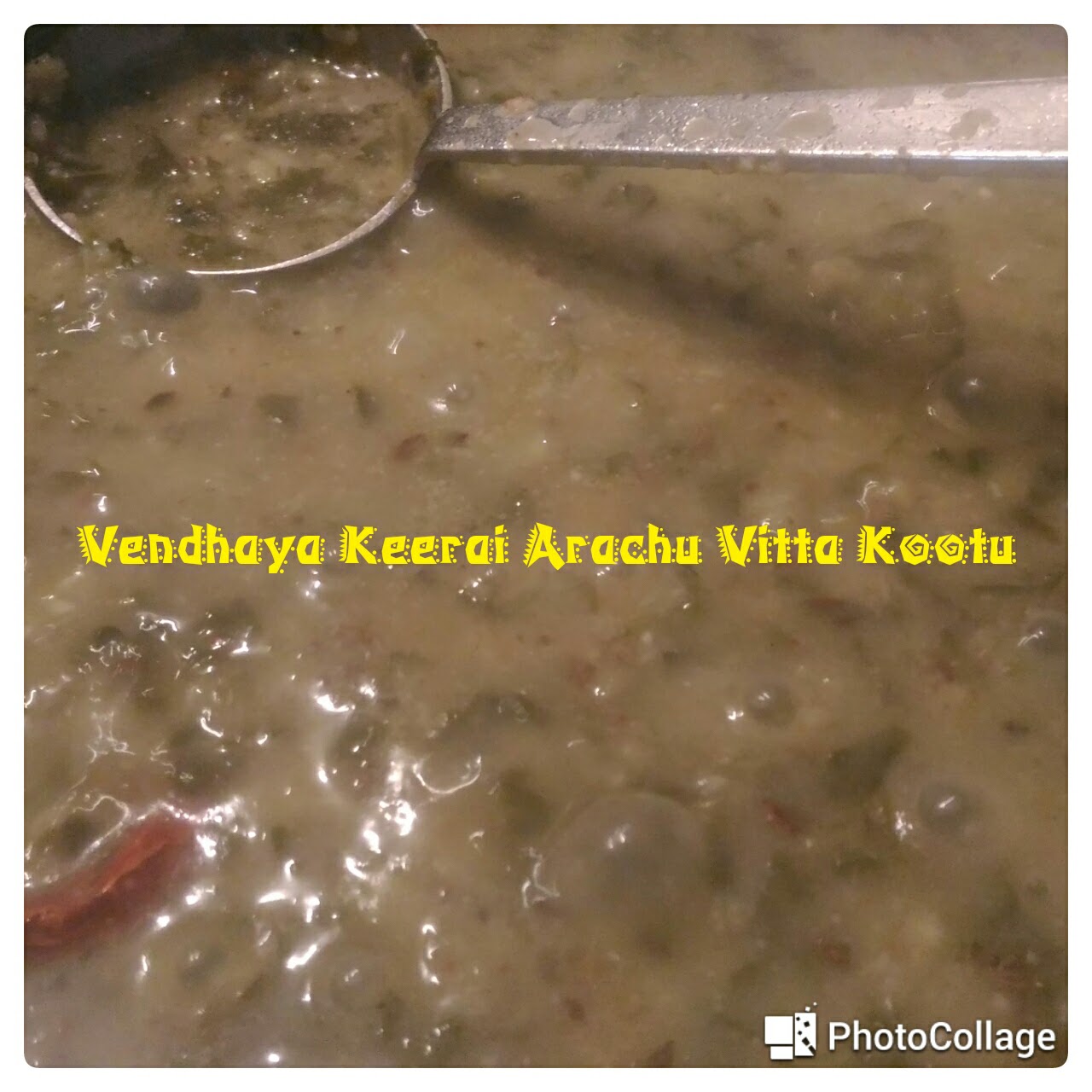 Delicious Bhojanam: Vendhaya Keerai Arachu Vitta Kootu
