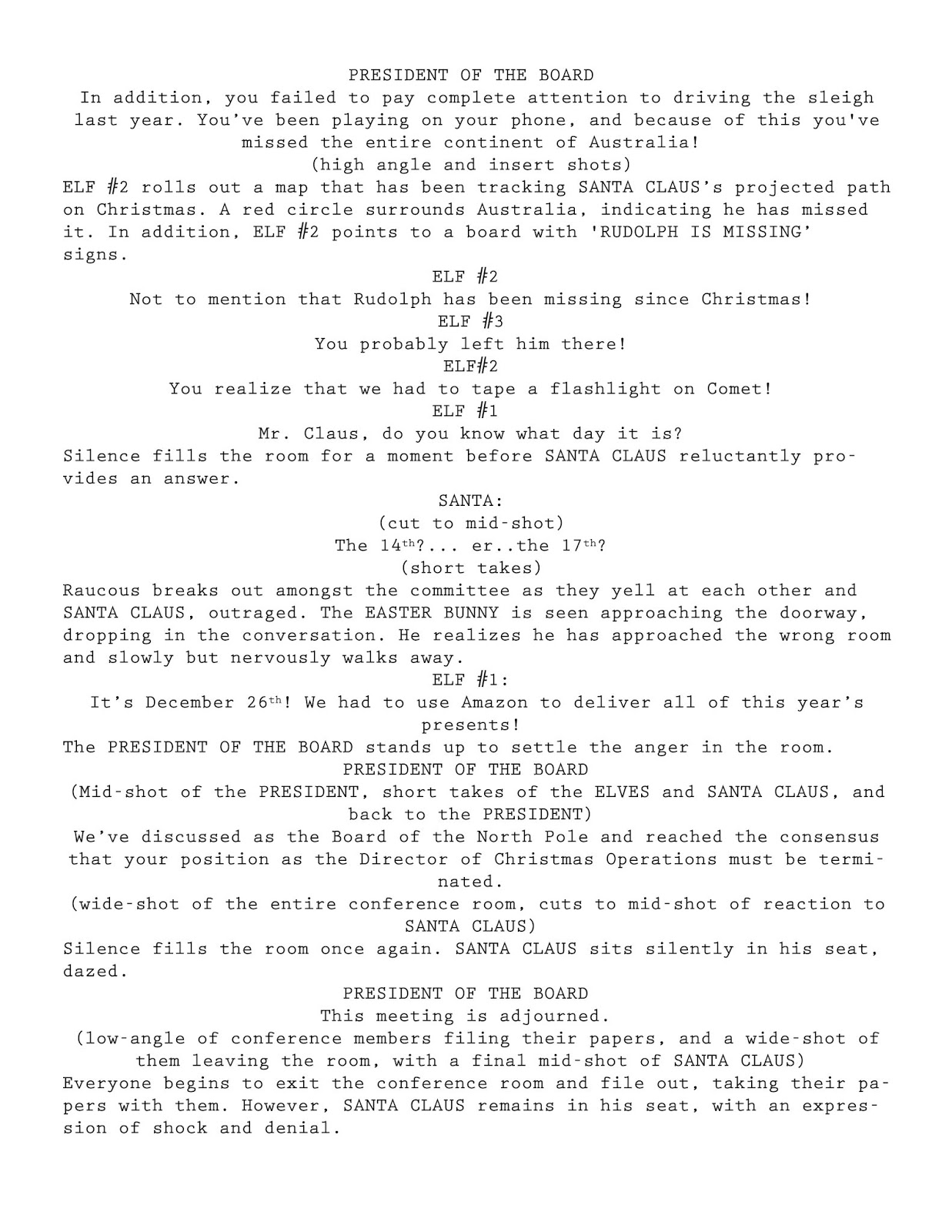 Film Production- Script