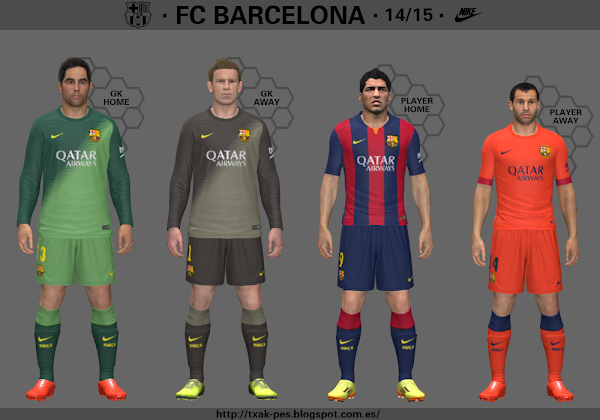 Mundo Pes - PC | Tudo para o seu Pes: Pes 2014: Kit FC Barcelona 14-15 ...