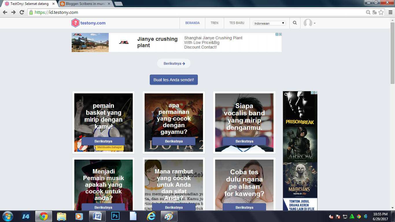 Scribens in mundo: Cara Membuat Test/Kuis Sendiri Melalui Testony.com
