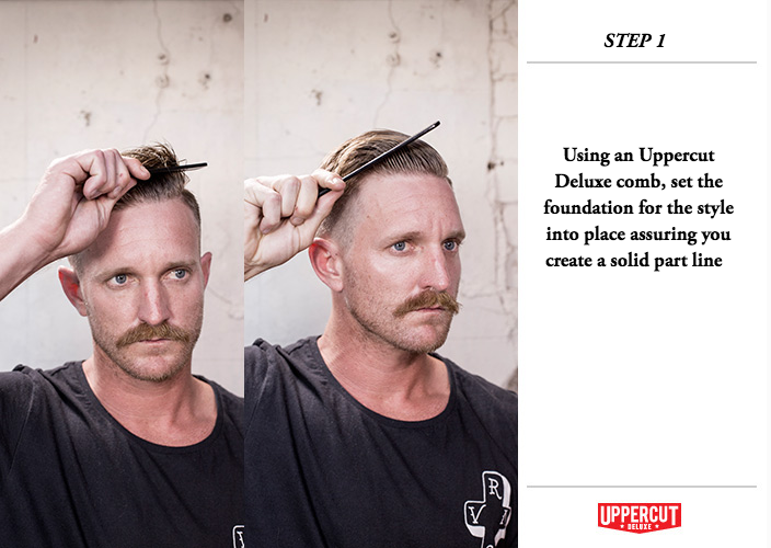 How to Style a Low & Tight Side Part - With Uppercut Deluxe Monsterhold