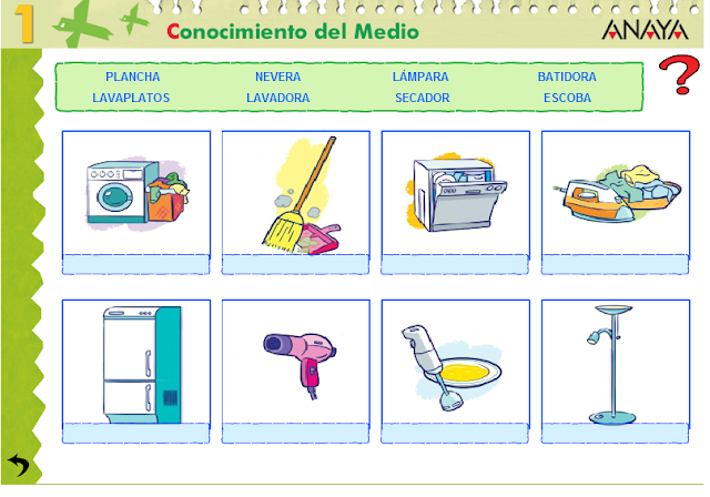 El blog de 1º de primaria: C. DEL MEDIO- APARATOS y OBJETOS DEL HOGAR