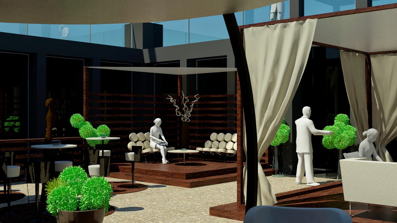 VIRGINIA MOYA: PATIO INTERIOR DE OFICINAS