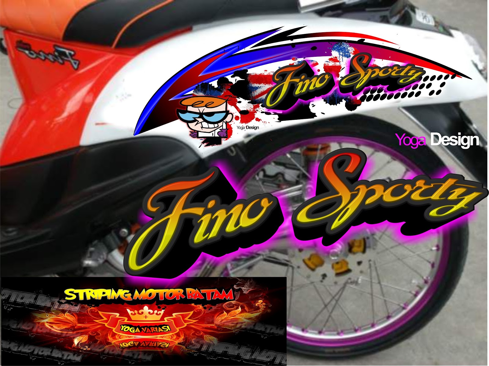 Foto Desain Cutting Sticker Motor Fino | Modif Sticker