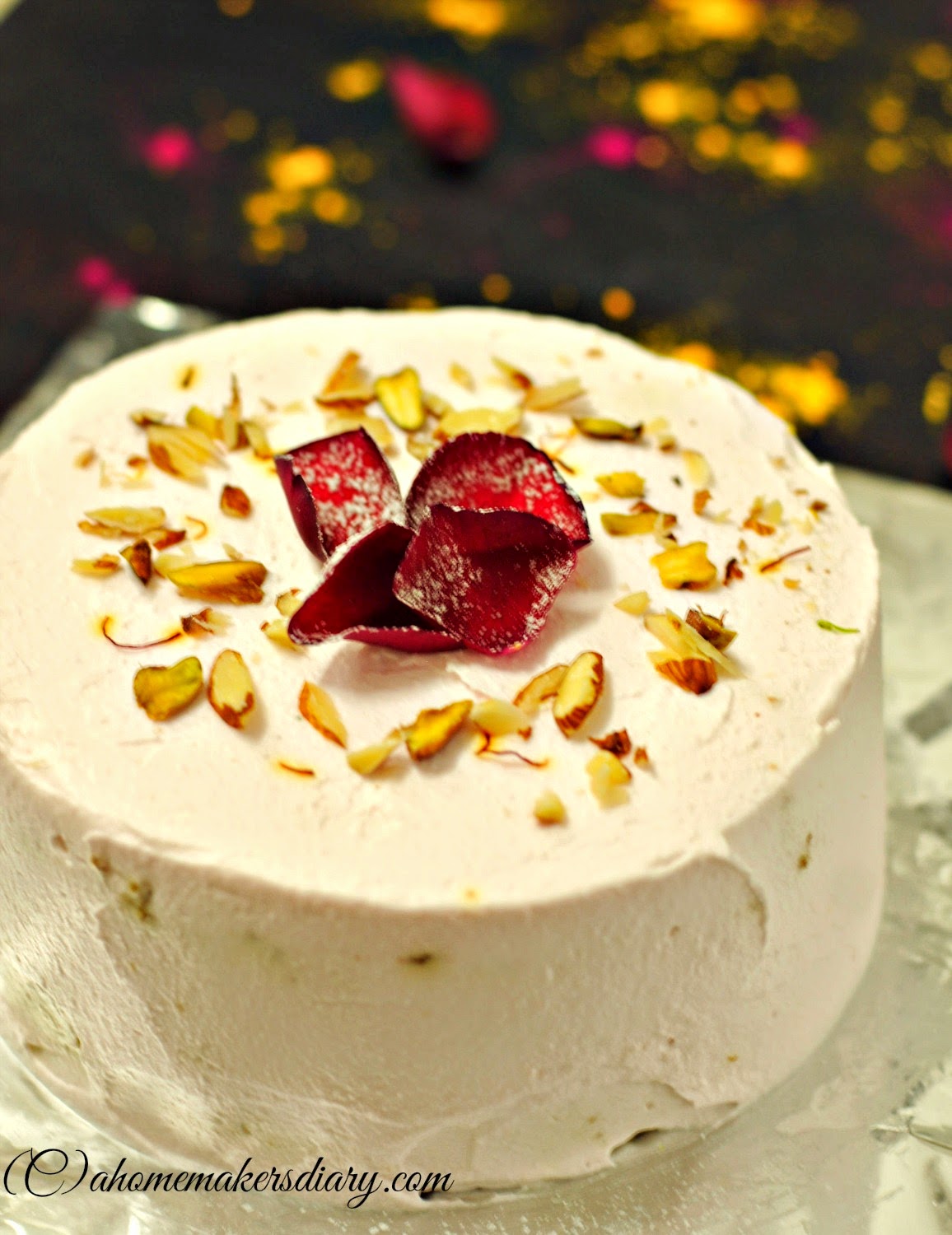 A Homemaker's Diary: Thandai spiced Mawa Cake with Rose syrup Fresh ...