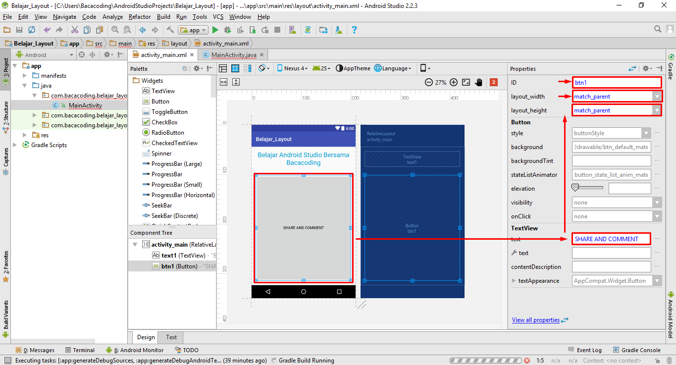 Cara Mudah Belajar Layout di Android Studio ~ Domo Teknologi