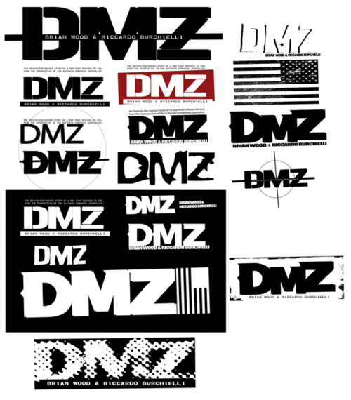 LIVE FROM THE DMZ: Early Logo Mock-Ups for DMZ, Courtesy of Brian Wood