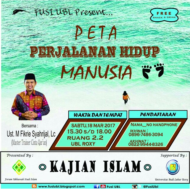 Forum Ukhuwah & Studi Islam (FUSI) UBL Roxy: PETA PERJALANAN HIDUP MANUSIA