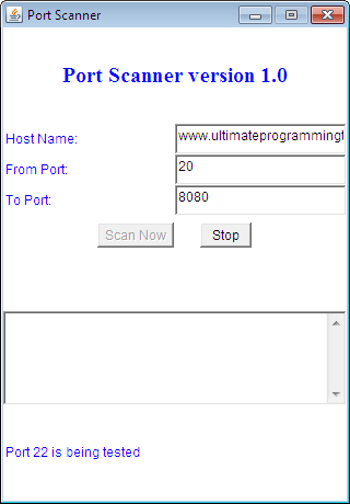 Java Port Scanner Full Source Code | Ultimate Programming Tutorials