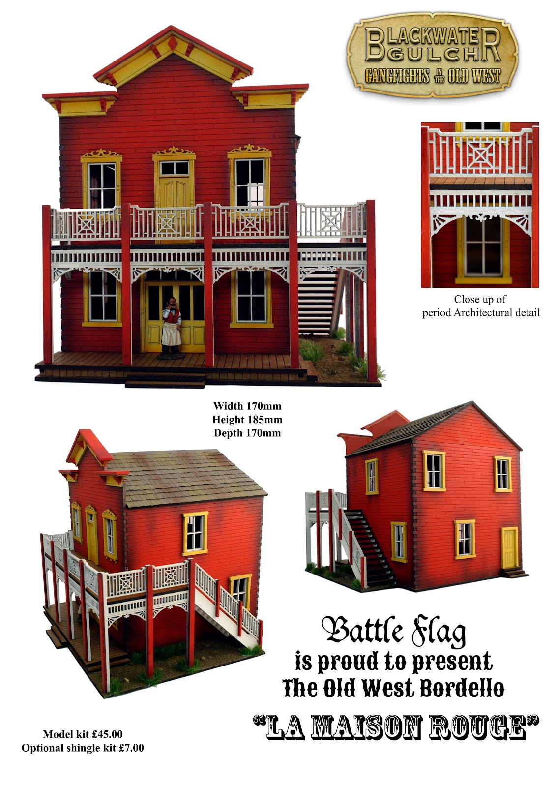 New 28mm Wild West Wargame Building for Blackwater Gulch. La Maison ...