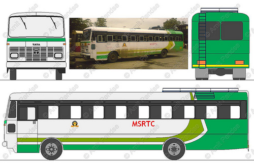 TS AP & SRTC BUS FANS: Different MSRTC BUS Designs