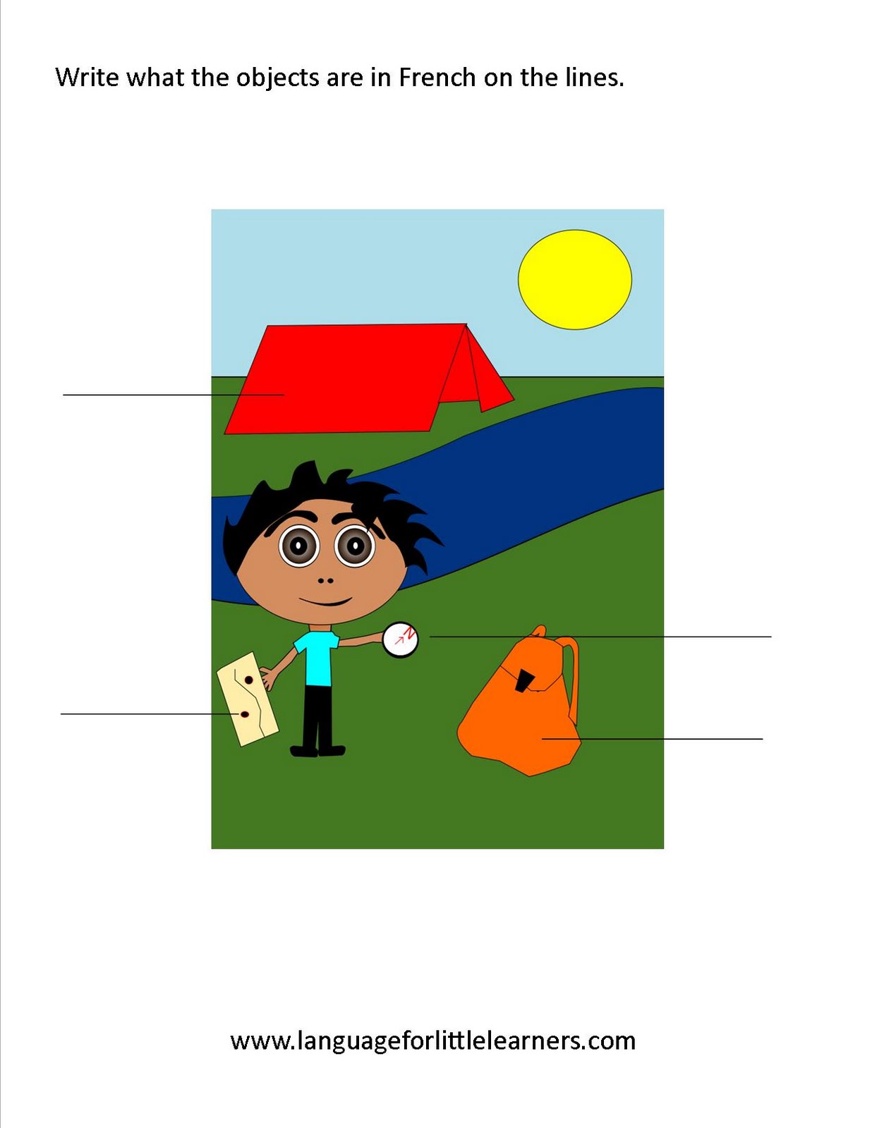 Language for Little Learners: More Camping in French Worksheets