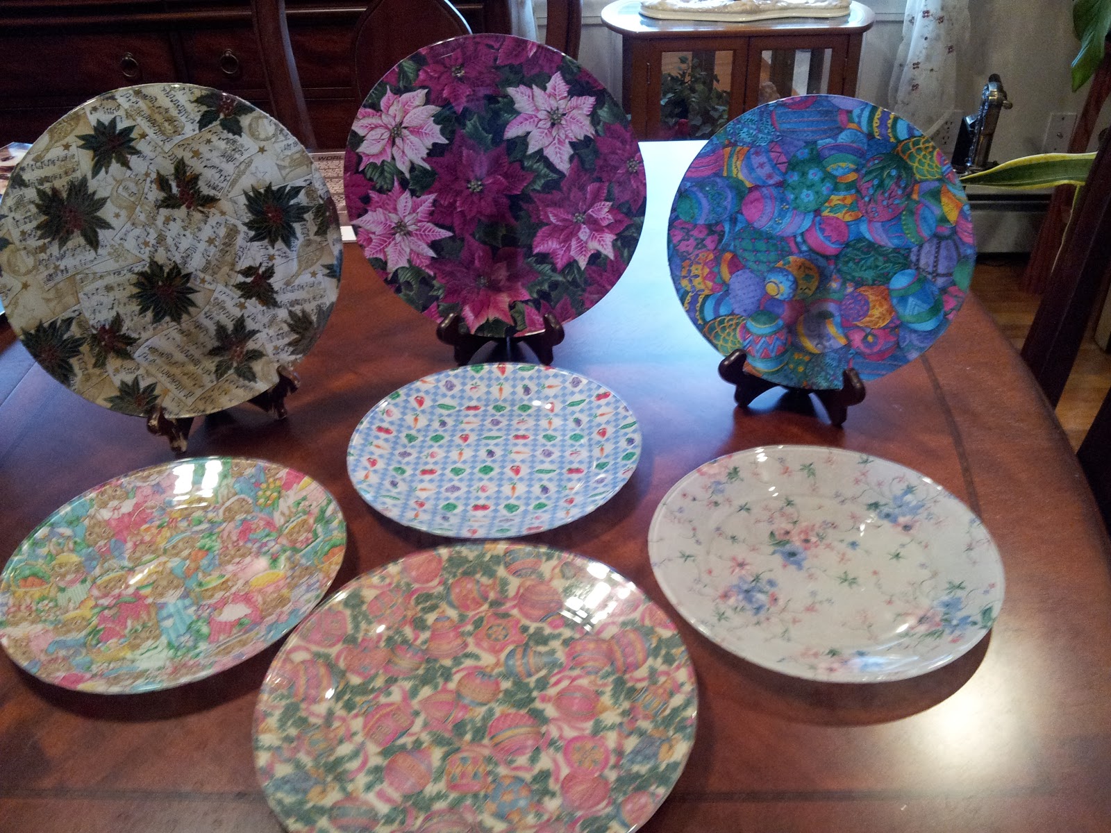 MarianWrites: Craft: Fabric Plates