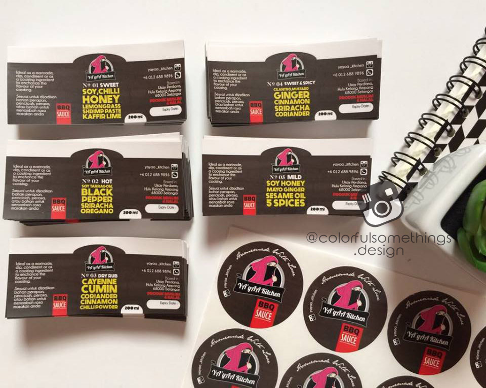 colourful somethings: Tempah Sticker Label Produk