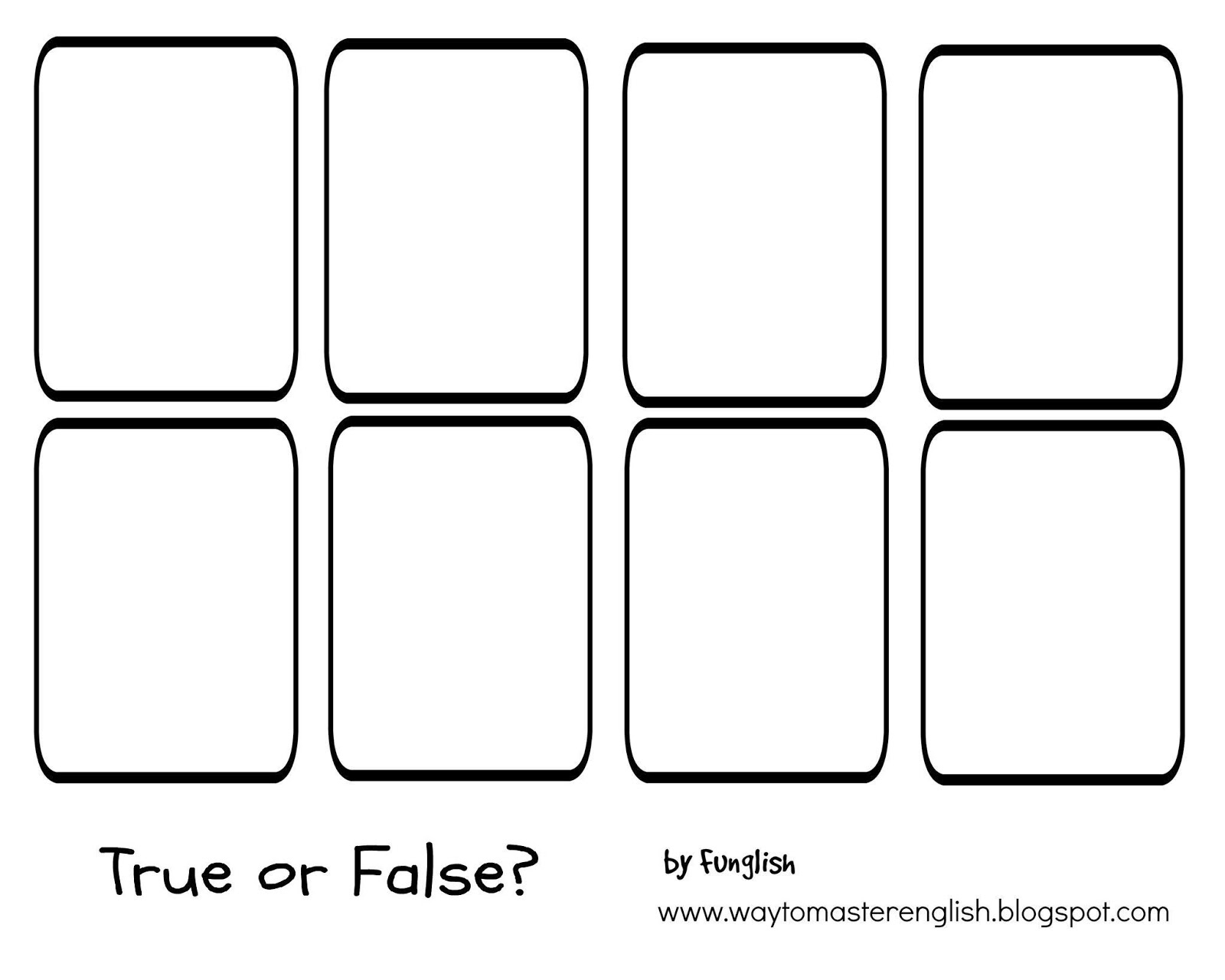 True or False? – cards | Funglish