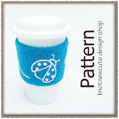 knotsewcute : new crochet pattern - felted coffee cuff by tara schreyer.
