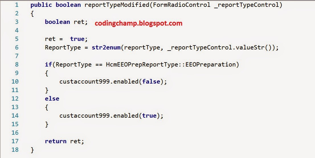 Coding Champ Using Radio Button Control For Rdp Based Ssrs Reports In Microsoft Dynamics Ax