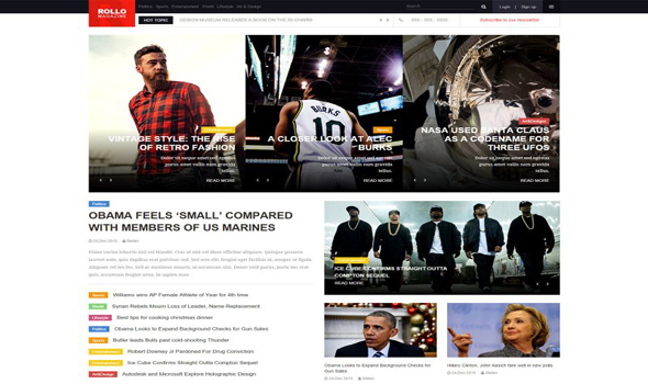 Joomla Template Rollo Sebuah Tampilan Majalah Berita - Templatem ...