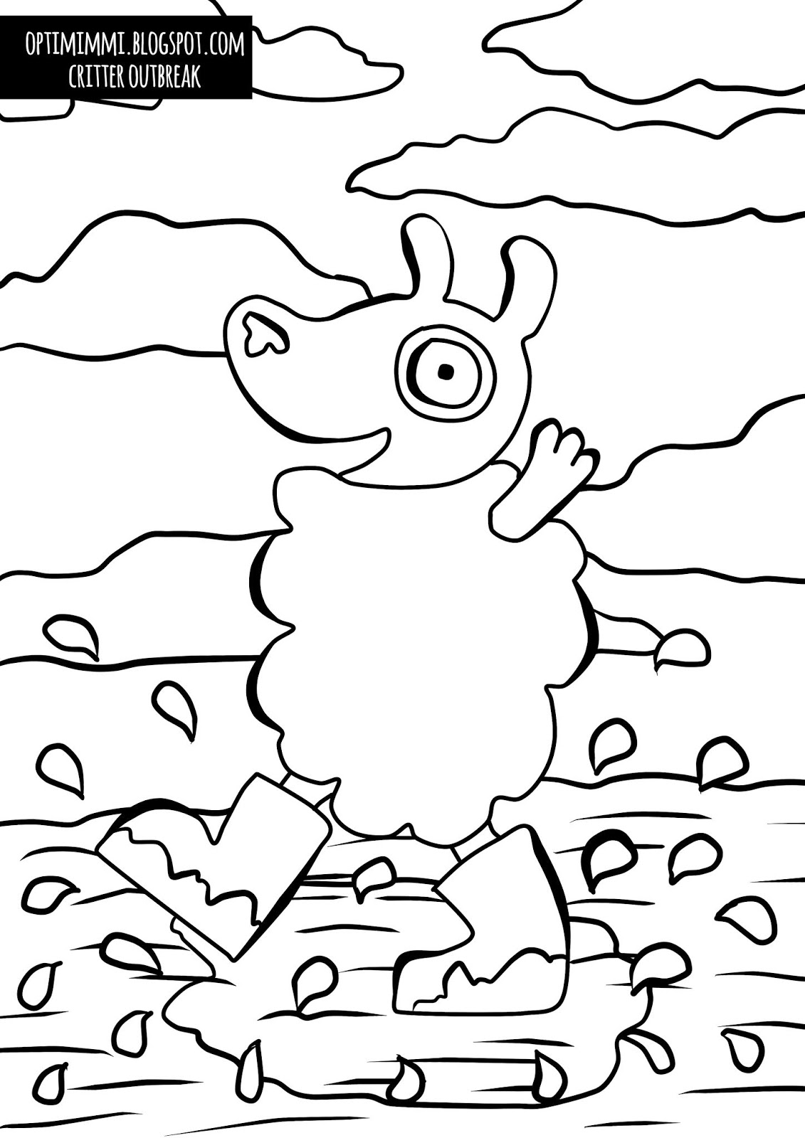 Mud Puddle Coloring Sheet Coloring Pages