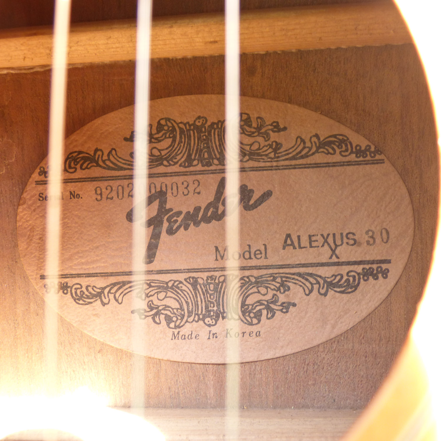 1990s Fender Alexus 30 Dreadnought Guitar