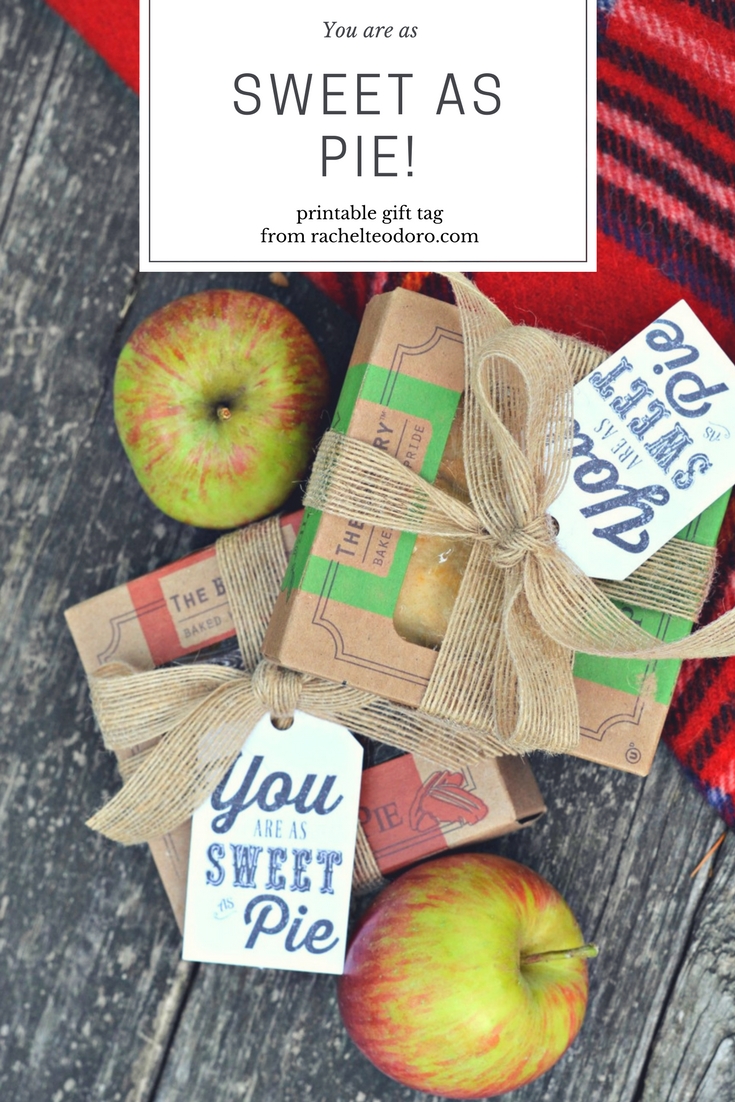 Sweet as Pie Printable Gift Tag