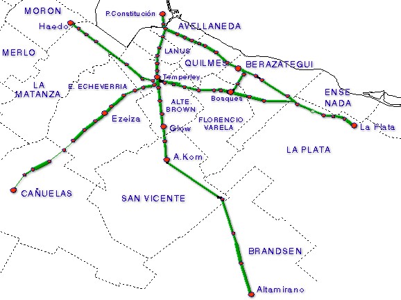 Todo Transporte Ferroviario: Mapa Ferrocarril Gral. Roca ...