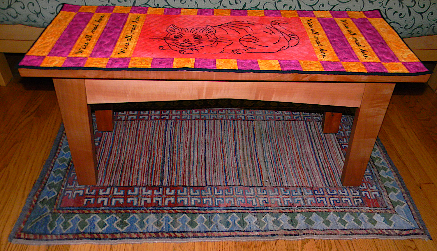 Enid's Things: Cheshire Cat Quilted Table Cover