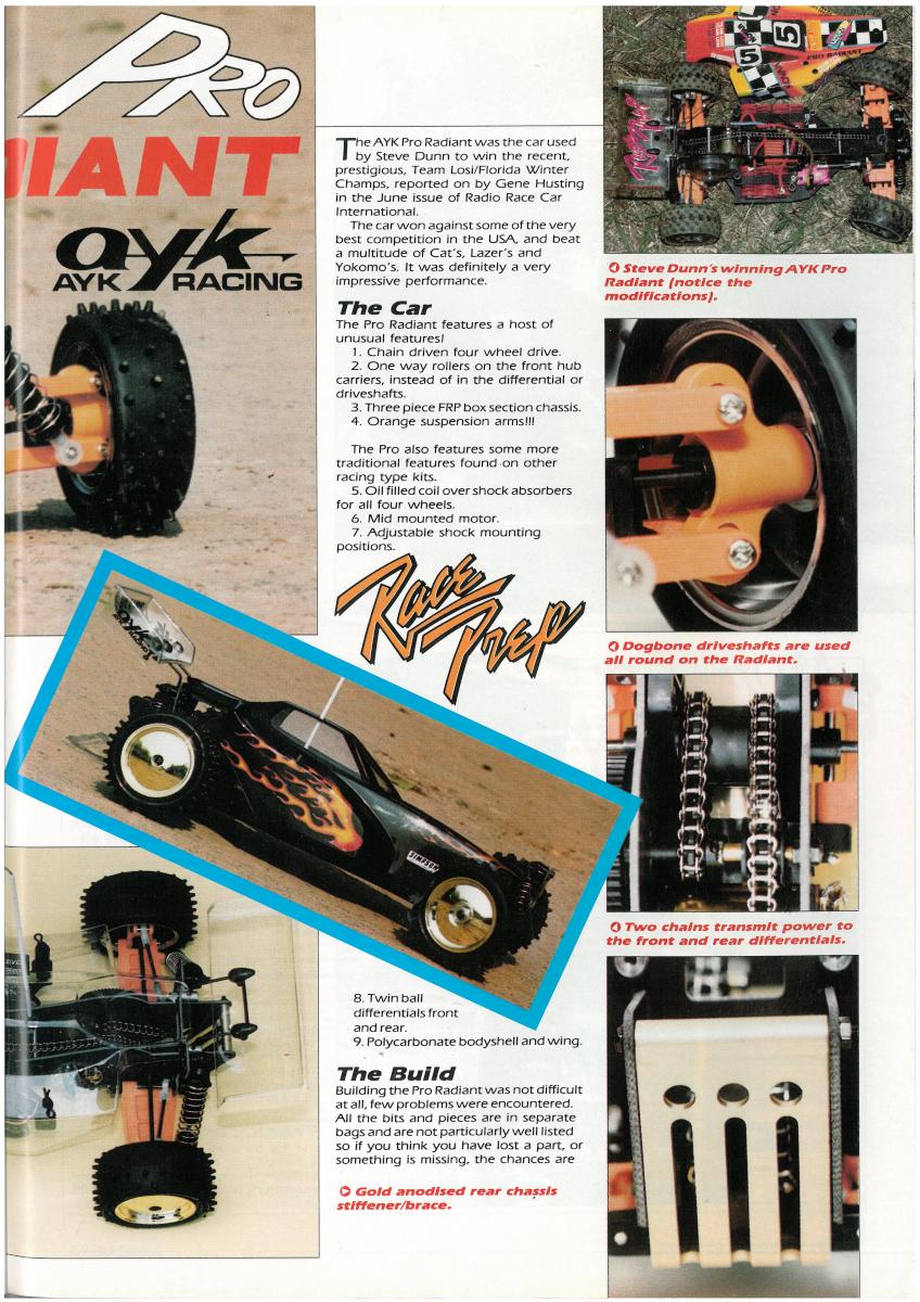 AT Vintage RC: KYOSHO / AYK / ASSOCIATED / TECNACRAFT: AYK PRO RADIANT