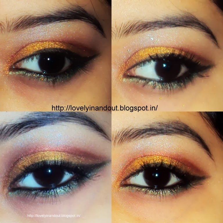 lovely ... In and Out: Golden Green eye makeup tutorial