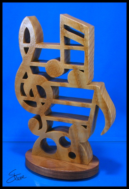 Scrollsaw Workshop: Musical Note Sculpture Scroll Saw Pattern.